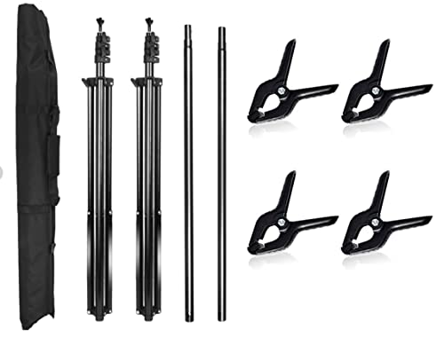 HYJ-INC Photo Video Studio Photography Backdrop Stand, 8 x 8 ft Adjustable Photo Background Holder, Back Drop Banner Stand Support System Kit with Carry Bag
