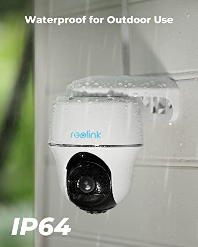 REOLINK Pan Tilt Solar Battery Camera Outdoor Wireless for Home Security, No Hub Needed, 2K Night Vision, Smart Detection, 2-Way Audio, Support Alexa/Google Assistant/Local SD, Argus PT