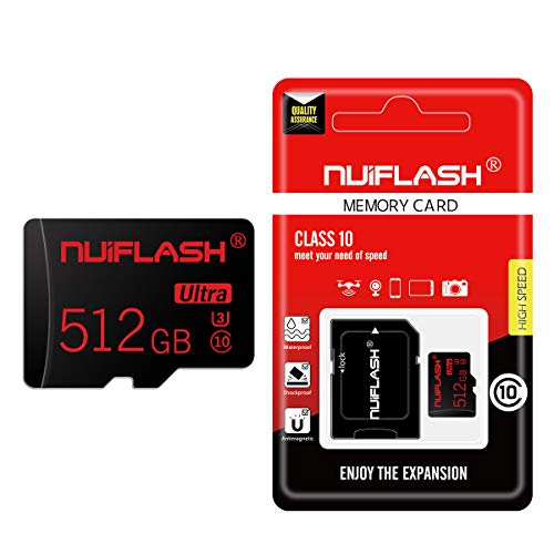 Micro SD Memory Cards 512GB Micro SD Card 512GB TF Card 512GB for Smartphones/Bluetooth Speaker HIGH Speed Memory Card 512GB Class 10 + SD Card Adapter