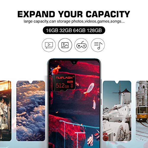 Micro SD Memory Cards 512GB Micro SD Card 512GB TF Card 512GB for Smartphones/Bluetooth Speaker HIGH Speed Memory Card 512GB Class 10 + SD Card Adapter