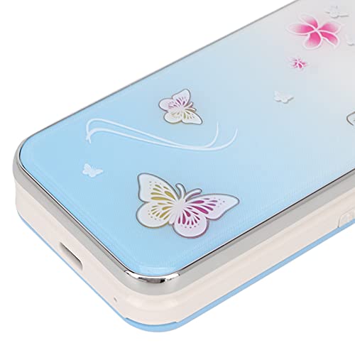 CCYLEZ N509 2G Flip Phone, 2.4 Inch Dual SIM Flip Cell Phone Loud Volume Speakers, Large Keys and Key LED Light with 6800mAh Battery for Older (Blue)