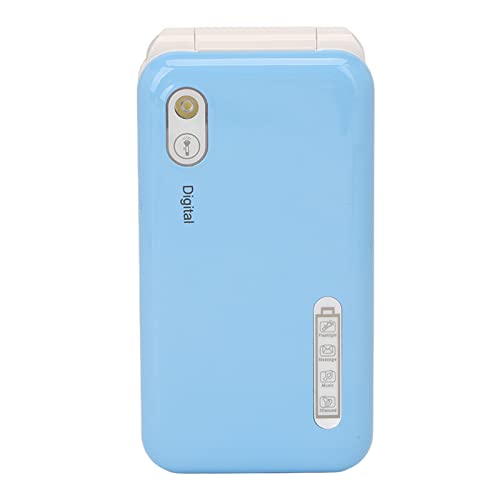 CCYLEZ N509 2G Flip Phone, 2.4 Inch Dual SIM Flip Cell Phone Loud Volume Speakers, Large Keys and Key LED Light with 6800mAh Battery for Older (Blue)