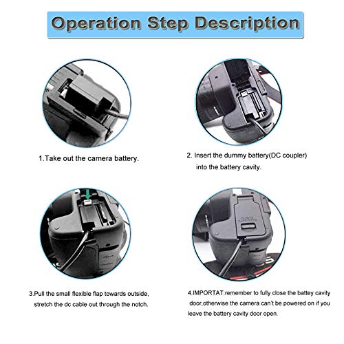 TKDY ACK-E18 Camera Power Supply RP DR-E18 Dummy Battery LP-E17 DC Coupler Charger Kit for Canon EOS Rebel RP T7i T6i T8i T6s SL3 SL2 77D Digital Cameras.