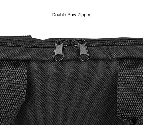CASEDAO Photography Carrying Bag for 12" Ring Light,12 x 12 inch Selfie Ring Light Protective Carrying Bag, Portable Desk LED Ring Light Case for 12" Camera Ring Light-Black