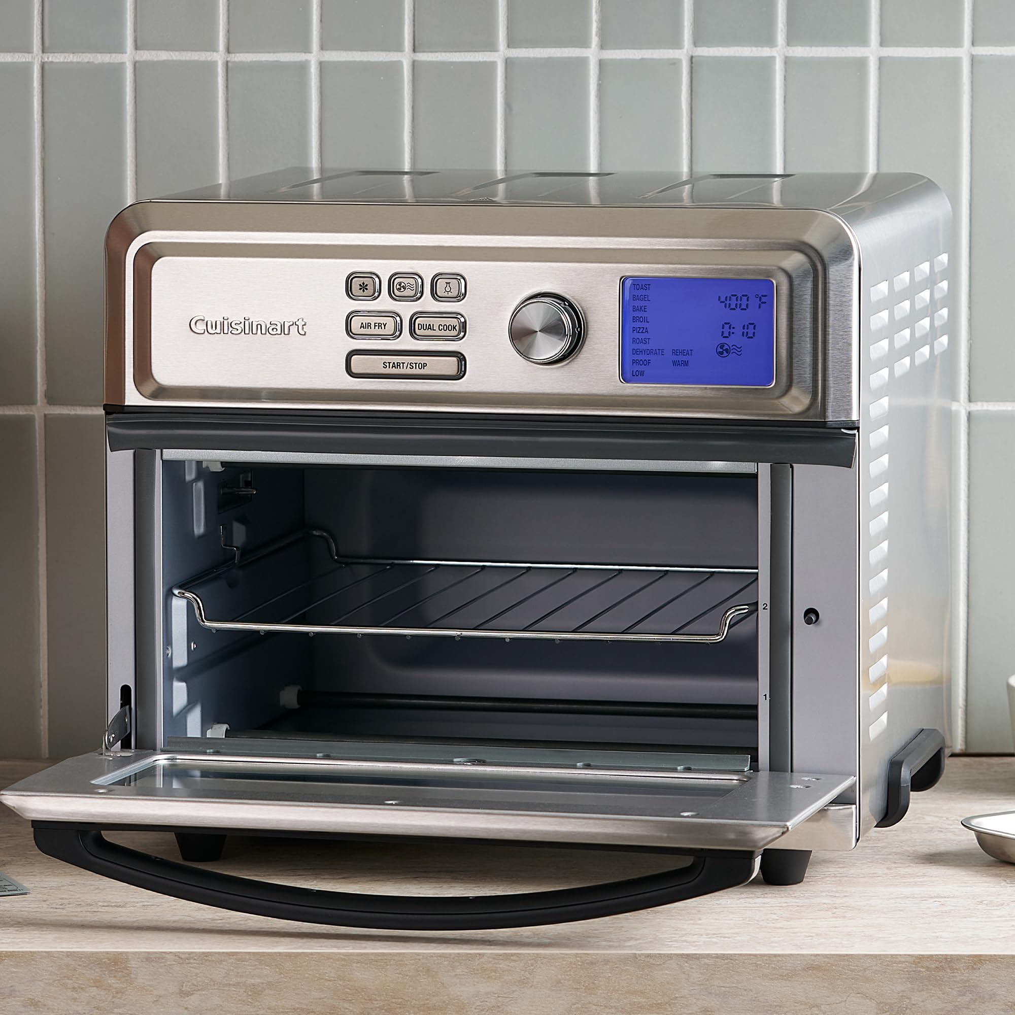 Cuisinart TOA-65 Digital AirFryer Toaster Oven, Premium 1800-Watt Oven with Digital Display and Controls – Intuitive Programming, Adjustable Temperature Settings and Cooking Presets, Stainless Steel