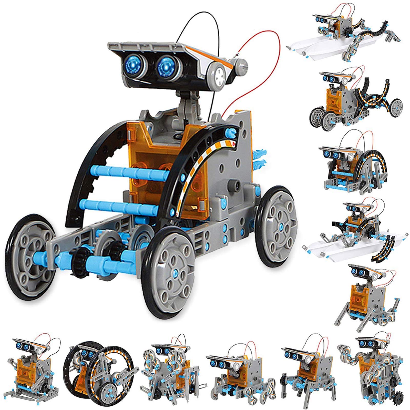 Bundle - 2 items: Sillbird STEM 12-in-1 Education Solar Robot Toys -190 Pieces DIY Building Science Experiment Kit for Kids Aged 8-10 and Older