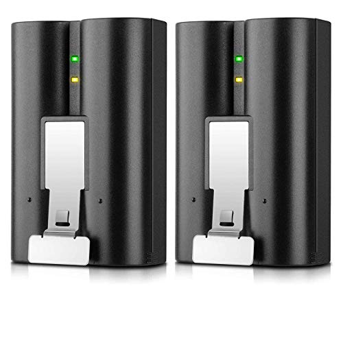 2 Packs 6040mAh Rechargeable Battery and Dual USB Charging Station Compatible with Ring, for Video Doorbell Camera 2/3/4, Stick Up Cam Battery and Spotlight Cam Battery 3.65V Lithium-Ion Batteries