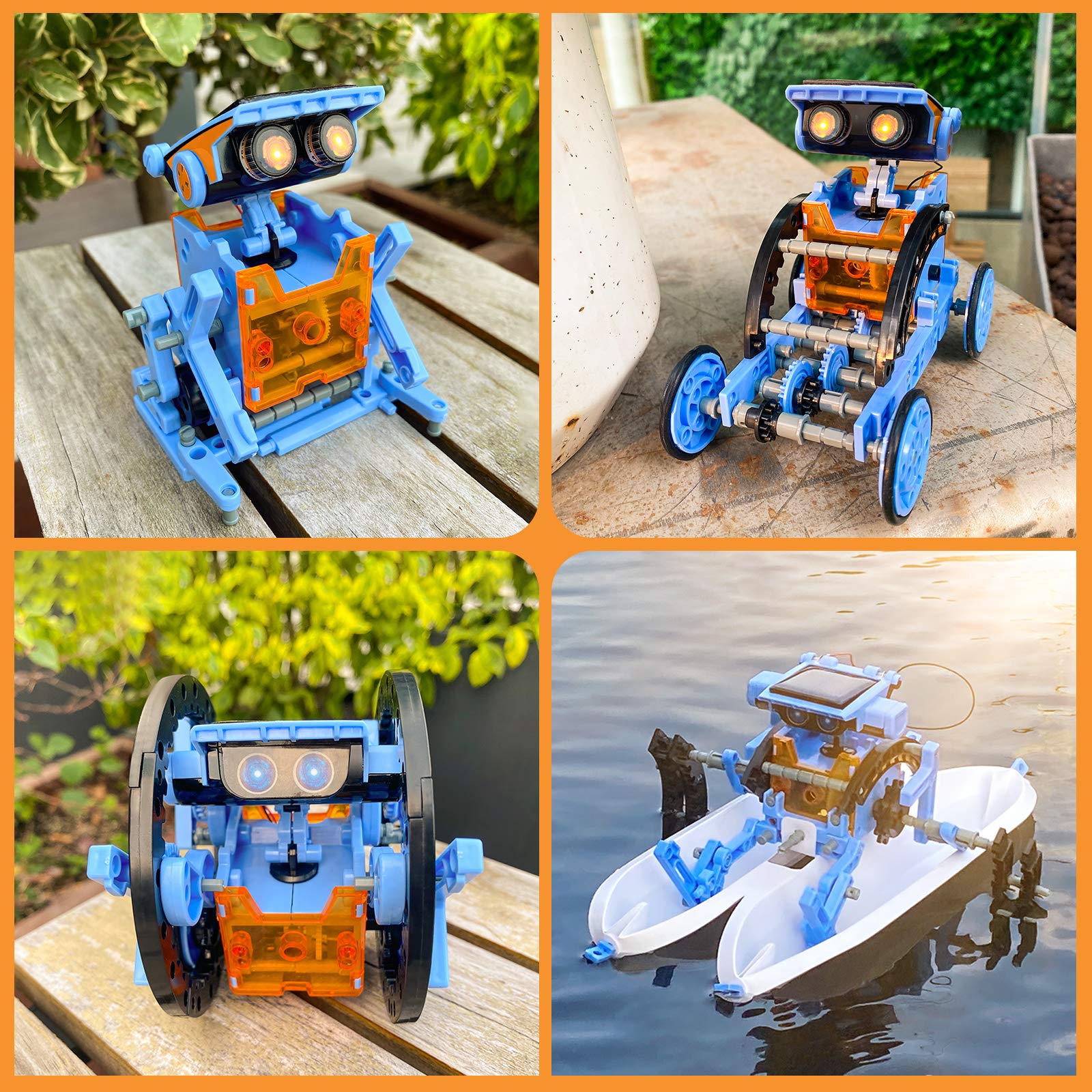 Bundle - 2 items: Sillbird STEM 12-in-1 Education Solar Robot Toys -190 Pieces DIY Building Science Experiment Kit for Kids Aged 8-10 and Older