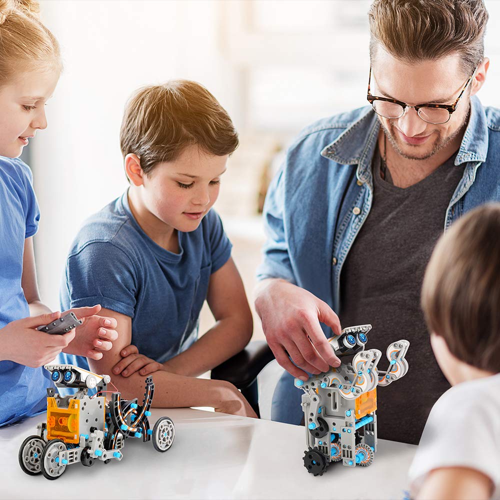 Bundle - 2 items: Sillbird STEM 12-in-1 Education Solar Robot Toys -190 Pieces DIY Building Science Experiment Kit for Kids Aged 8-10 and Older