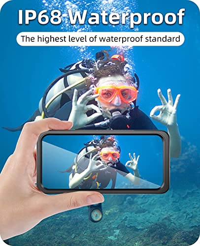 WIFORT iPhone 11 Waterproof Case - Built-in Screen Protector Water Resistant Cover Protective Drop Protection Hard, Shockproof Full Body Defender Tough Military Grade - 6.1" Black