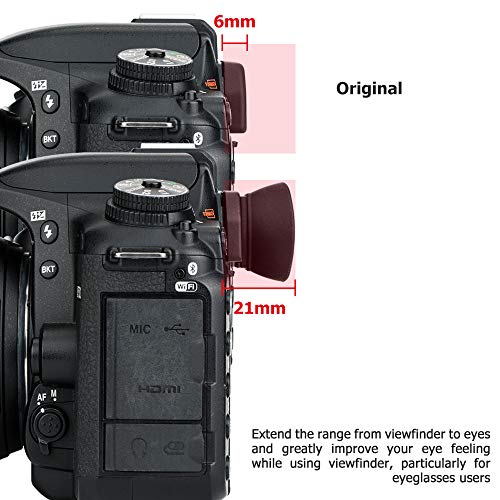 Soft Silicon Camera Viewfinder Eyecup Eyepiece Eyeshade for Nikon D780 D750 D610 D600 D7500 D7200 D7100 D7000 D5600 D5500 D5300 D5200 D5100 D5000 D3500 D3400 D3300 Replaces DK-21 DK-28 DK-25 24 23 20
