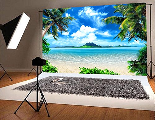 Art Studio 9x6ft Hawaii Sea Beach Photography Backdrops Ocean Photo Booth Wedding Party Decoration Background Birthday Studio Props Vinyl