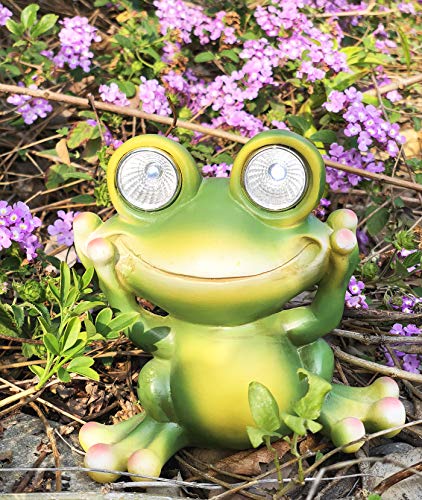 TIBLEN Solar Powered Frog Outdoor LED Garden Light Decor (Hear - NO)