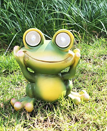 TIBLEN Solar Powered Frog Outdoor LED Garden Light Decor (Hear - NO)