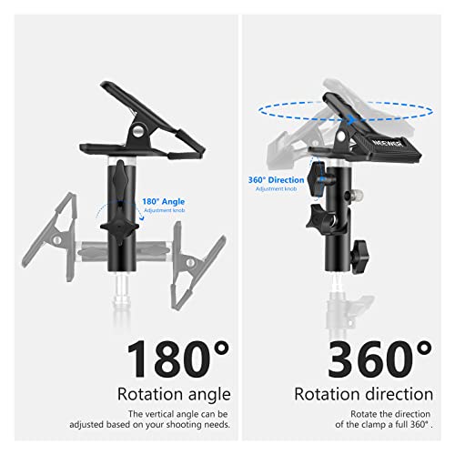 NEEWER Photo Studio Heavy Duty Metal Clamp Holder with 5/8" Light Stand Attachment for Reflector