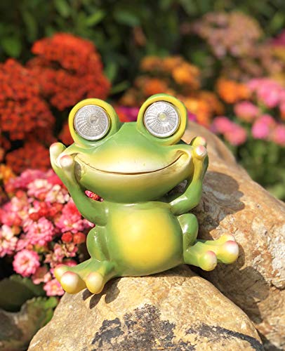 TIBLEN Solar Powered Frog Outdoor LED Garden Light Decor (Hear - NO)