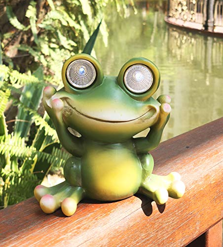 TIBLEN Solar Powered Frog Outdoor LED Garden Light Decor (Hear - NO)