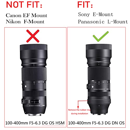 Haoge LMR-SM140S Lens Collar Replacement Foot Tripod Mount Ring Stand Base for Sigma 100-400mm F5-6.3 DG DN OS Lens Sony E Mount Art 105mm F1.4 DG HSM Built-in Arca Type Quick Release Plate