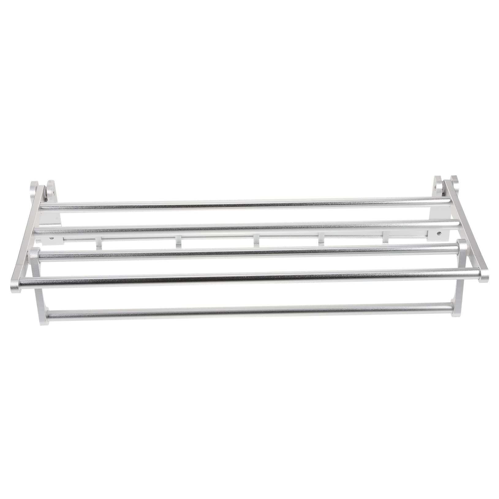 GARVALON Bathroom Towel Rack Towel Holder Bathroom Toilet Storage Rack Bathroom Towel Shelf Foldable Towel Shelf Bathroom Shelf Organizer Towel Rod No Punching Hand Towel Space Aluminum