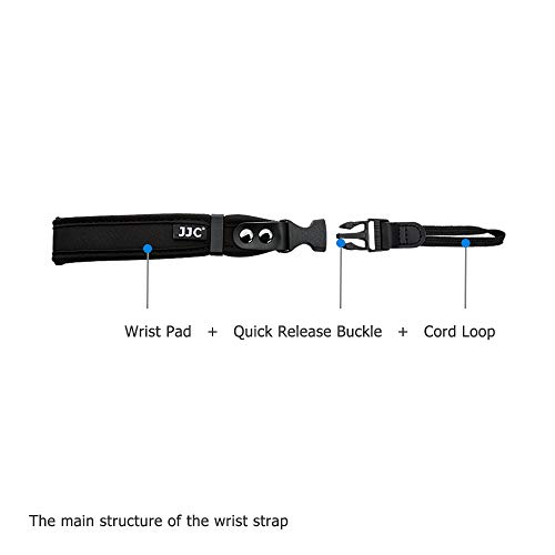 Soft Neoprene Camera Hand Wrist Grip Strap with Quick-Release for Canon EOS R10 R7 R5 R6 R RP Rebel T8i T7 T7i SL3 90D Sony A7 IV III Nikon Z 30 Z fc Z50 Z5 Z6 Z7 II Fuji X-T4 X-S10 X-T30 II X-Pro3