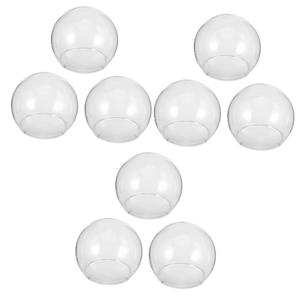 Abaodam 9 Pcs Round Glass Cover Wall Vases for Flowers House Plants Clear Cake Stand Bell Jar Display Dome Clear Platter Cover Cake Protector Party Dessert Cover Dessert Protective Cover