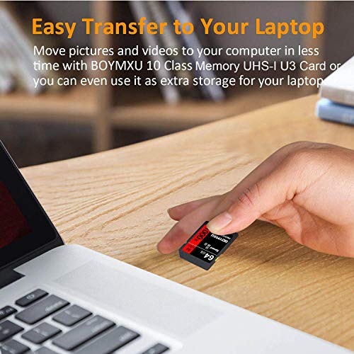 64GB Memory Card, BOYMXU Professional 1000 x Class 10 Card U3 Memory Card Compatible Computer Cameras and Camcorders, Camera Memory Card Up to 95MB/s, Red/Black