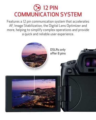 Canon EOS R RF24-105mm F4 L is USM Lens Kit, Vlogging and Content Creator Camera 4K UHD, Digital Single-Lens Non-Reflex AF/AE Camera, 0.24 Magnification, Mirrorless, Full-Frame