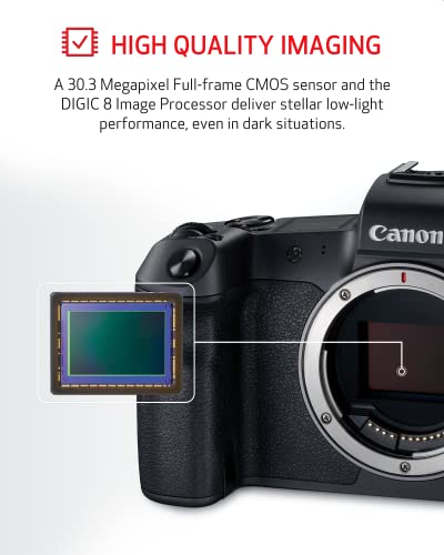 Canon EOS R RF24-105mm F4 L is USM Lens Kit, Vlogging and Content Creator Camera 4K UHD, Digital Single-Lens Non-Reflex AF/AE Camera, 0.24 Magnification, Mirrorless, Full-Frame