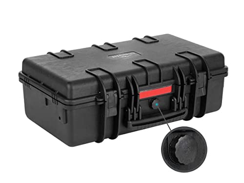 Monoprice Weatherproof Hard Case - 22 x 14 x 8 Inches - With Customizable Foam, IP67, Shockproof, Name Plate, Black