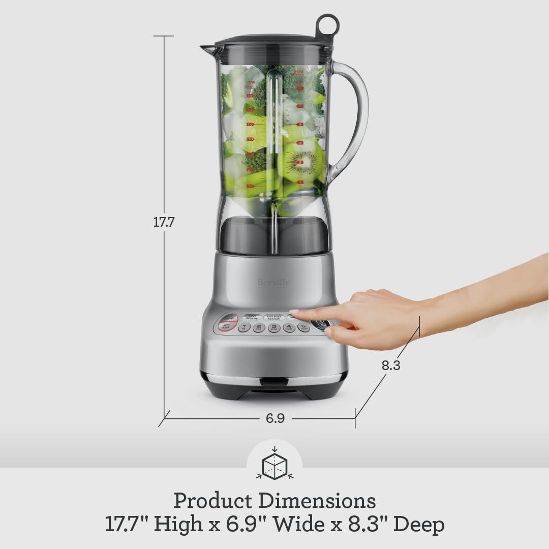 Breville Fresh and Furious Blender, Silver, BBL620SIL