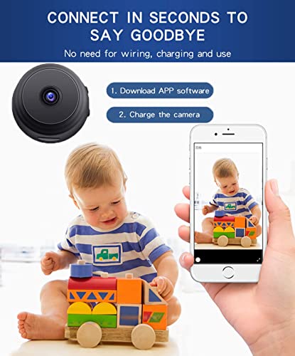AICAM Hidden Cameras for Home Security, 1080p HD Mini Spy Camera Wi-Fi Wireless, Small Nanny Camera Indoor with Remote View, Motion Detection, Night Vision, Tiny Spy Cam