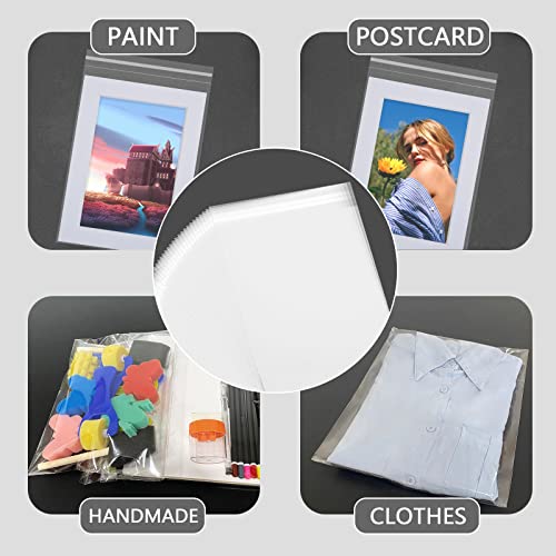 Somime 100 Pack Acid-Free Crystal Clear Sleeves Storage Bags for 8x10 Art Prints/Pictures/Photos/Framing Mat Mattes (Bag Size: 8 1/2” x 10 3/7”)