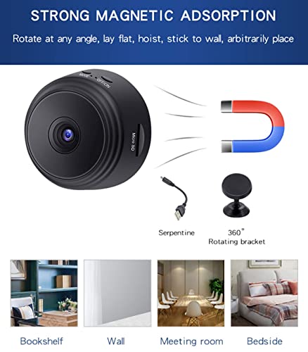 AICAM Hidden Cameras for Home Security, 1080p HD Mini Spy Camera Wi-Fi Wireless, Small Nanny Camera Indoor with Remote View, Motion Detection, Night Vision, Tiny Spy Cam