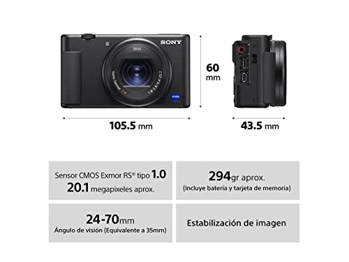 Sony ZV-1 Camera for Content Creators, vlogging and YouTube with flip Screen and Microphone (Renewed)