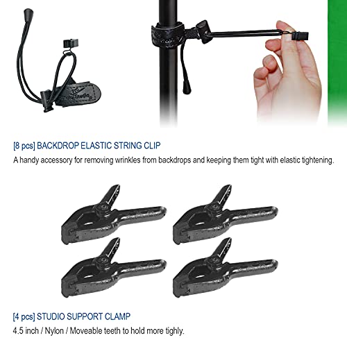 LimoStudio 10 x 9.6 ft. Heavy Duty Backdrop Stand / 10 x 20 ft. Green Background Screen / 700W Continuous Output Umbrella Lighting Kit, AGG408