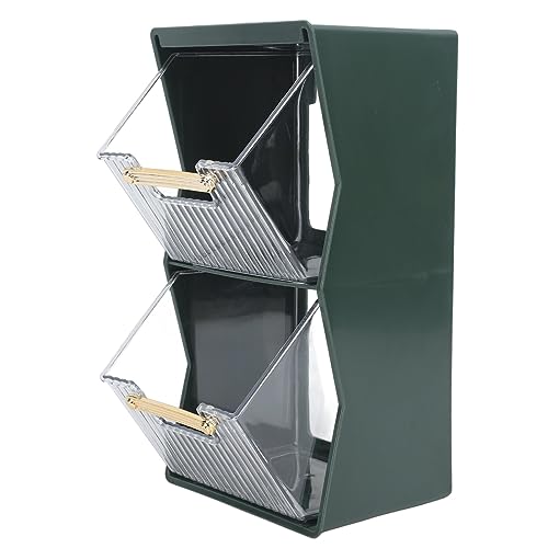 2 Layer Tea Bag Holder, Tea Bag Organizer, Multi Functional Tea Bag Storage Organizer Storage Box for Tea and Coffee Box, Sugar Packets for Kitchen Pantry Cabinets, Countertops