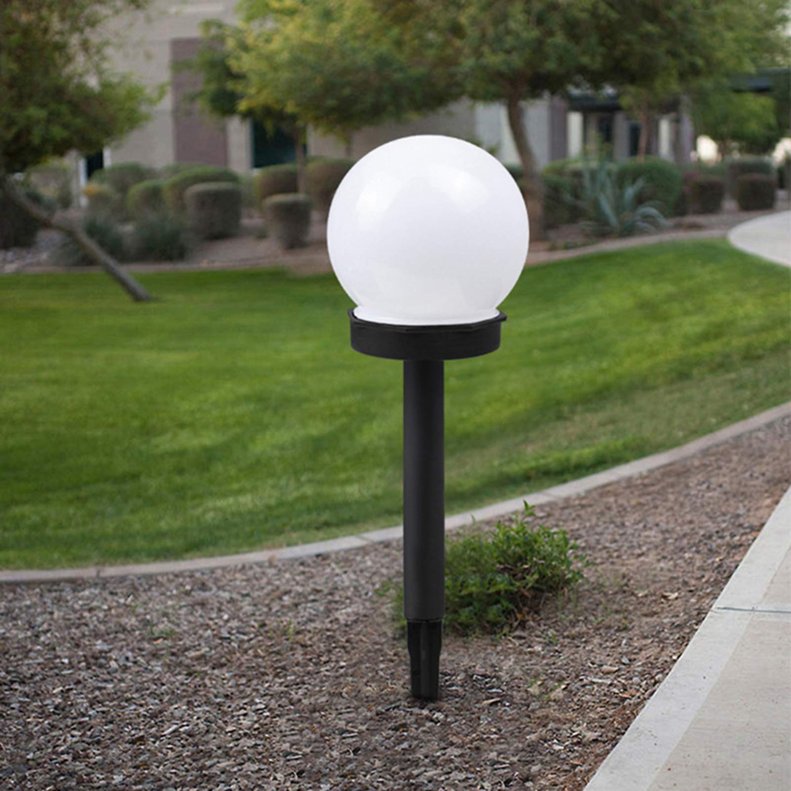 fangzi Solar Ball Light,2Pcs Outdoor Waterproof L-ED Solar Ball Light Garden Lawn Lamp Path Ground Light