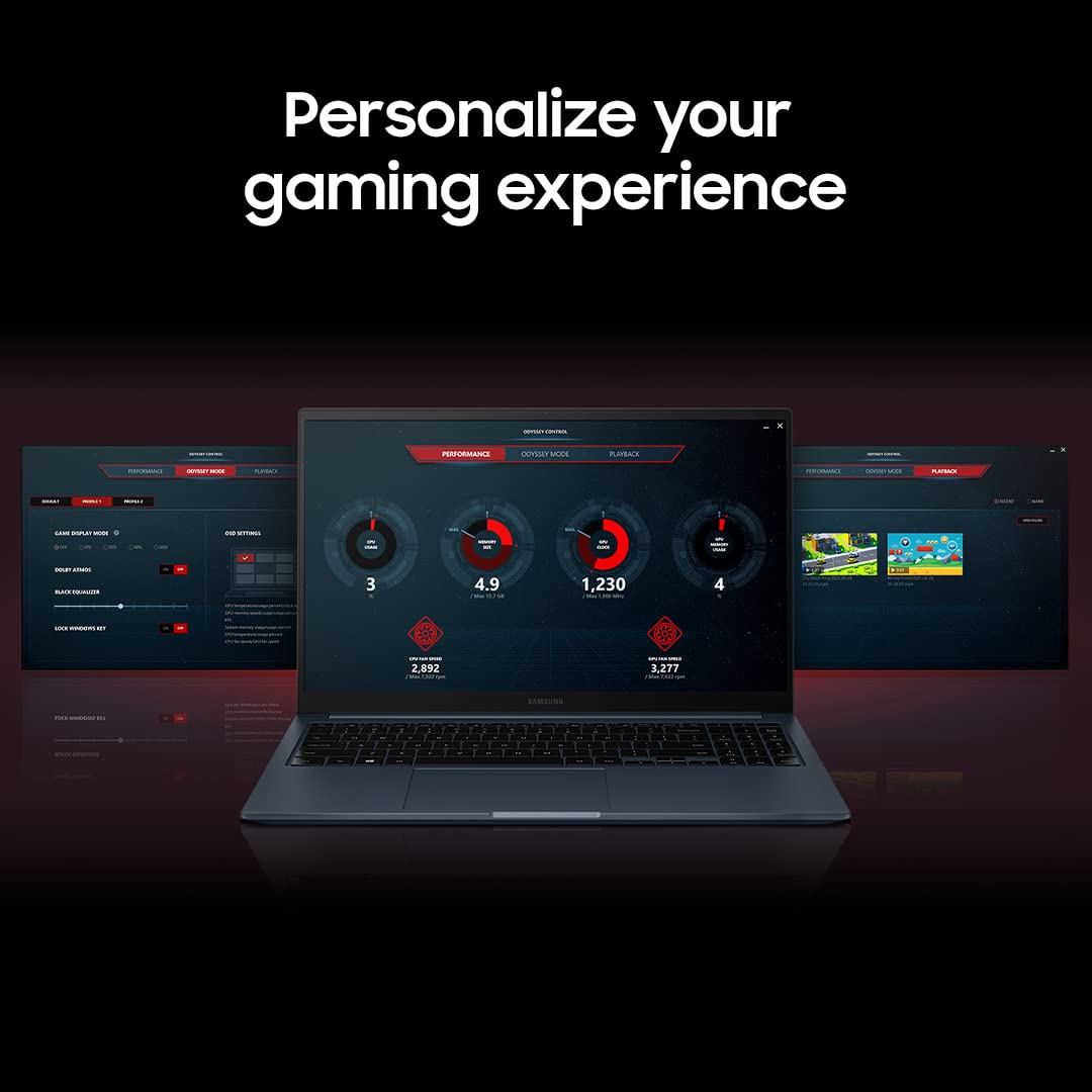 SAMSUNG Galaxy Book Odyssey Laptop Computer, 15.6β, 32GB, 1TB, Intel Core i7 Processor, Customized Gaming, Full HD Screen, Pro Keyboard, Surround Sound, US Version, Mystic Black