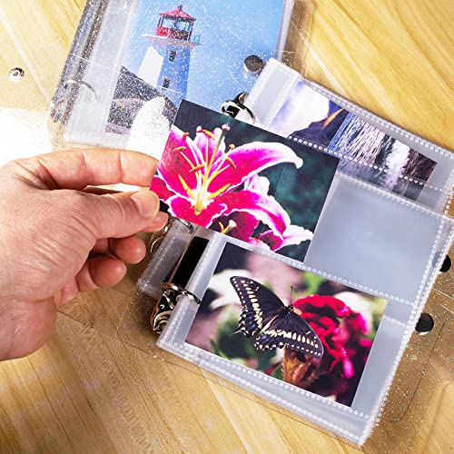 Ancicraft Photo Album Sleeves for 2x3 Pictures 100 Photos Sheet (Refills pages for 2x3Inch)
