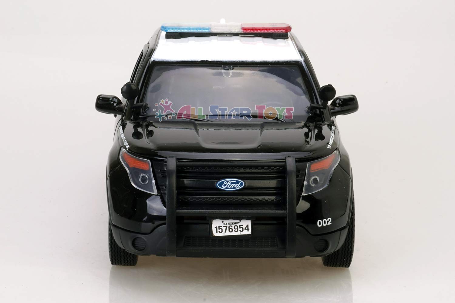 2015 Ford Interceptor Police Car Black/White 1/24 by Motormax 76954