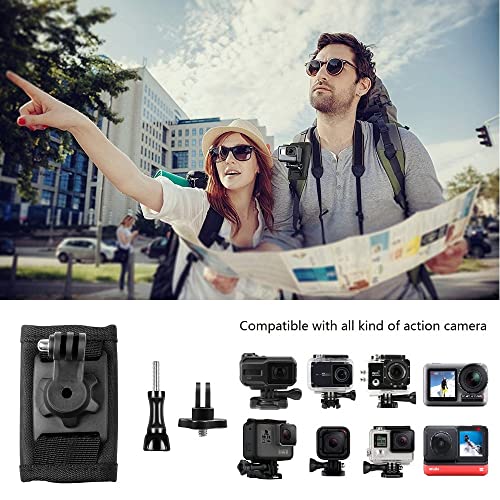 Taisioner Backpack Strap Shoulder Chest Mount Compatible with GoPro AKASO Insta360 OSMO Action Sport Camera for Climbing Walking on Foot Recording Accessories ( Improved Version )