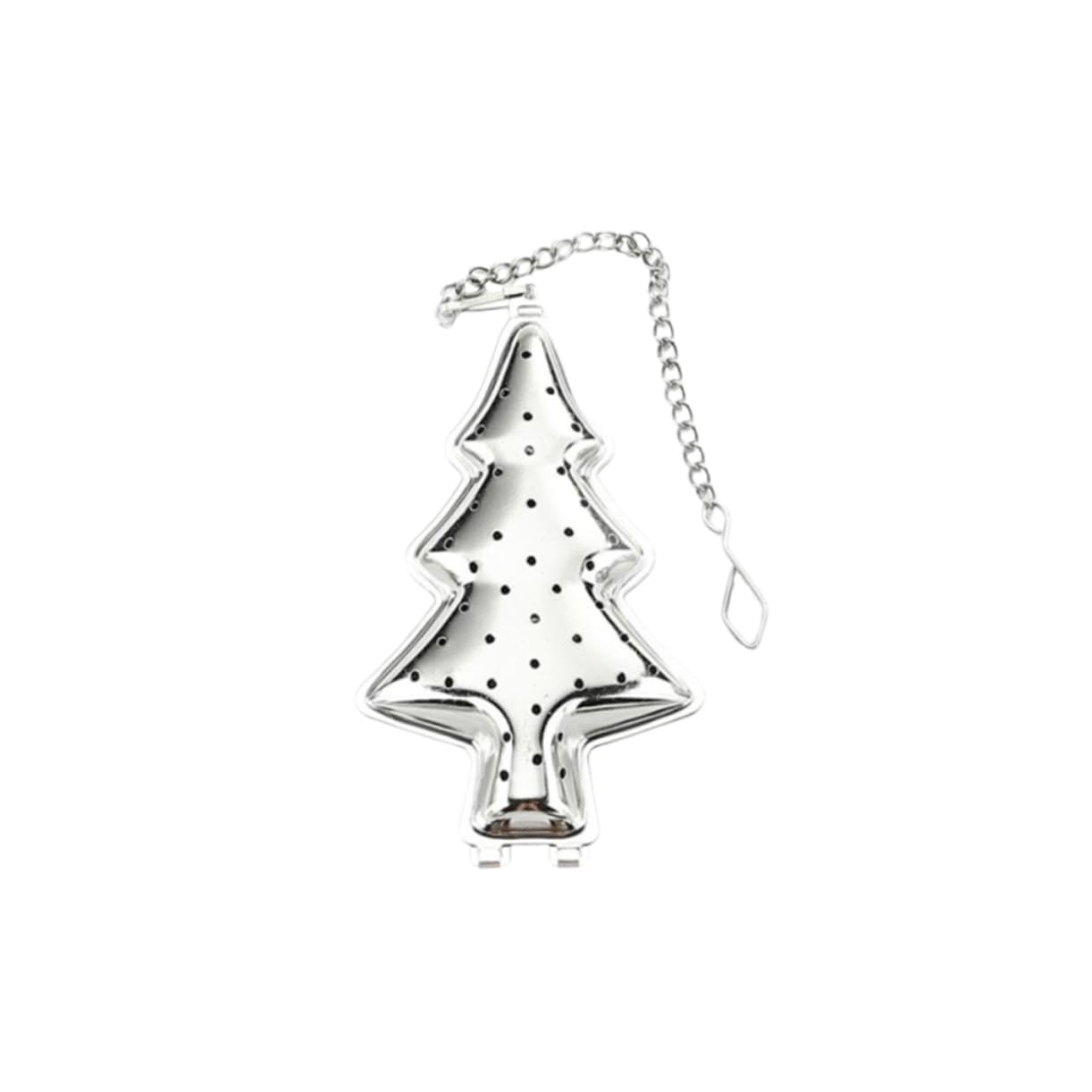 NOLITOY 2pcs Tea Ball Infuser Soup Strainer Stainless Steel Tea Infuser Tea Diffuser for Loose Tea Silver Tea Ball Metal Strainer Chic Tea Leaker Filter Ball Snap Christmas Tree