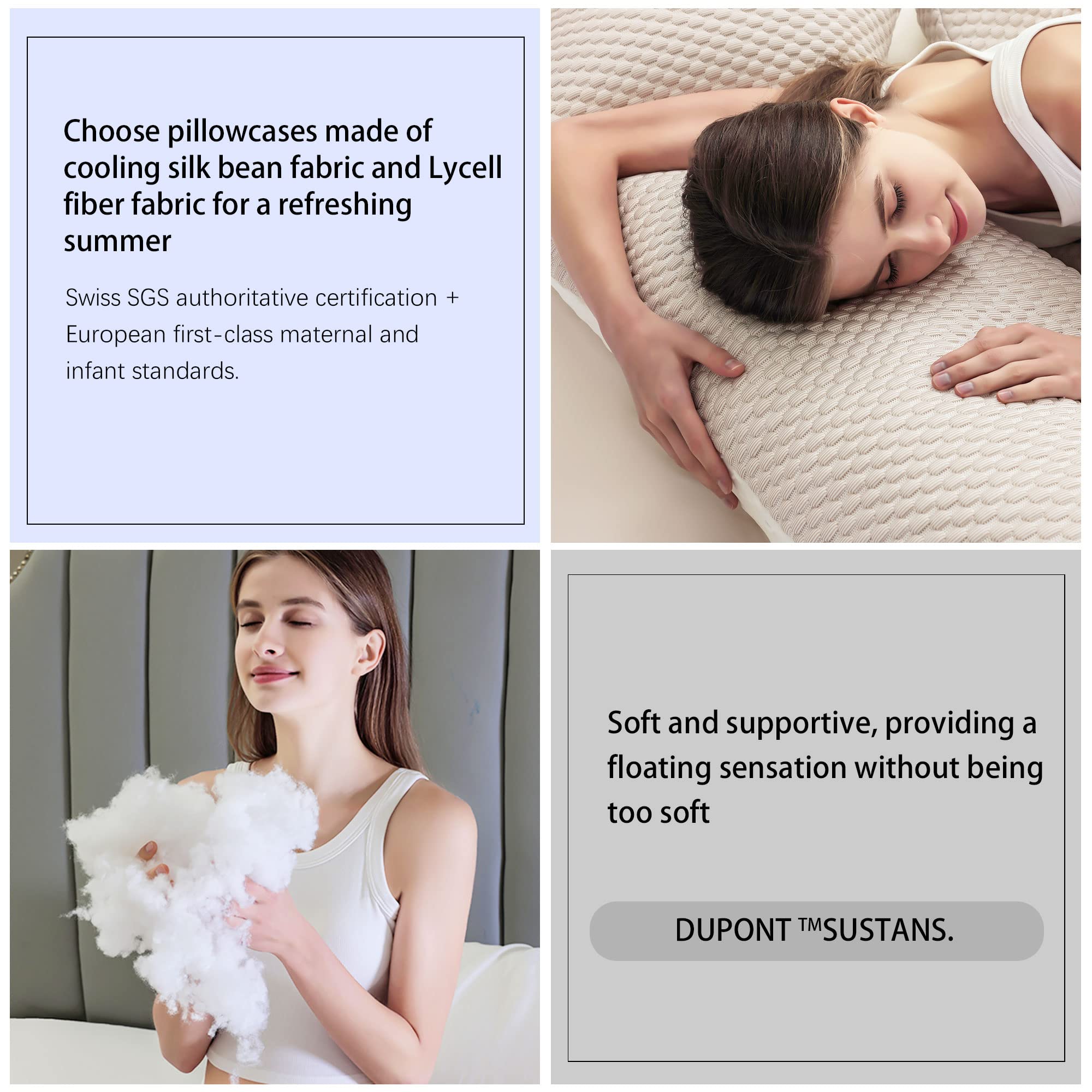 taynoes Pregnancy Pillows Cooling for Sleeping, Maternity Pillows, Detachable and Adjustable Double-Sided Support for Pregnant Women Back, Belly, Stomach,Hip Pregnancy Must Haves (Coffee)