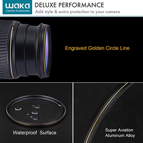 waka 49mm MC UV Filter - Ultra Slim 16 Layers Multi Coated Ultraviolet Protection Lens Filter for Canon Nikon Sony DSLR Camera Lens