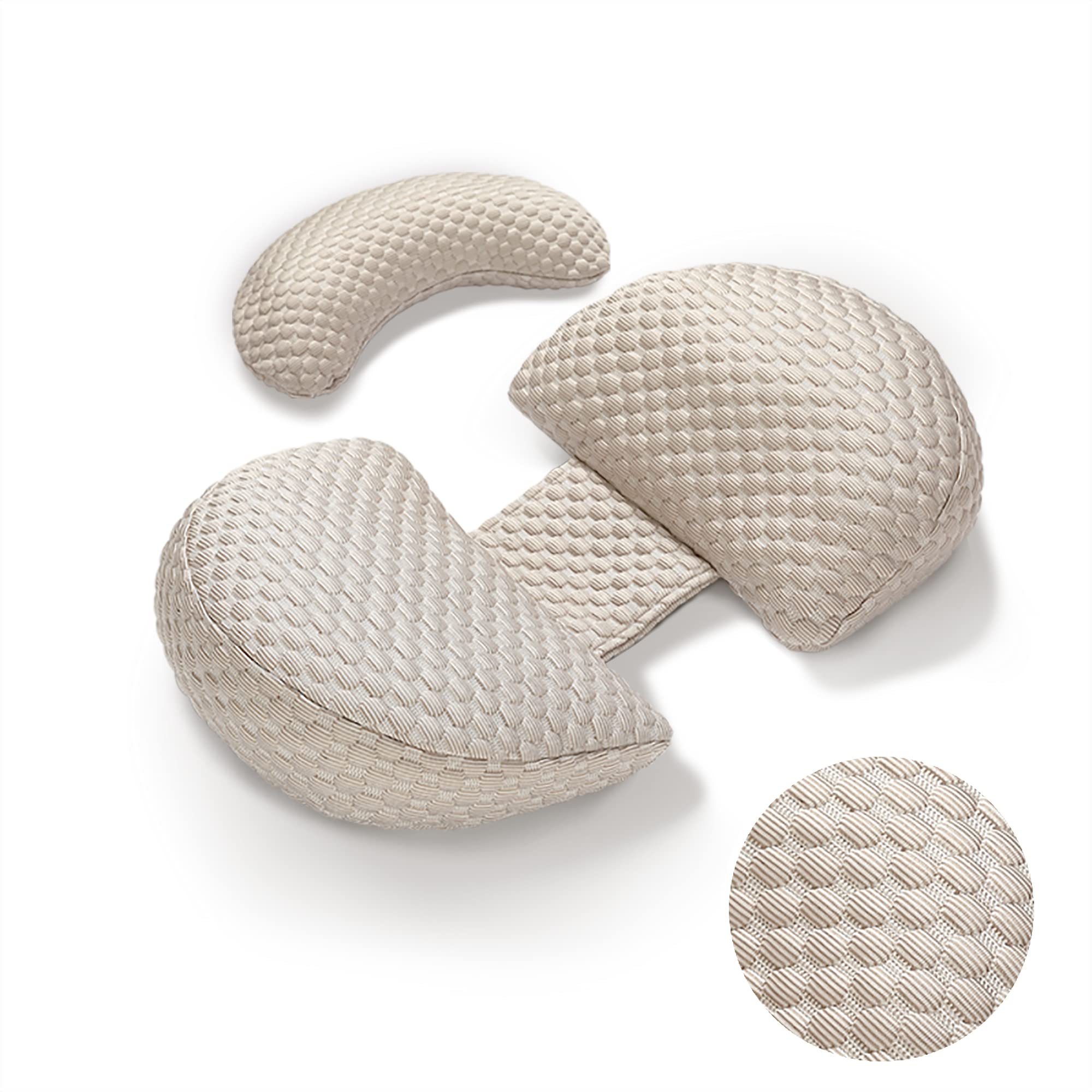 taynoes Pregnancy Pillows Cooling for Sleeping, Maternity Pillows, Detachable and Adjustable Double-Sided Support for Pregnant Women Back, Belly, Stomach,Hip Pregnancy Must Haves (Coffee)