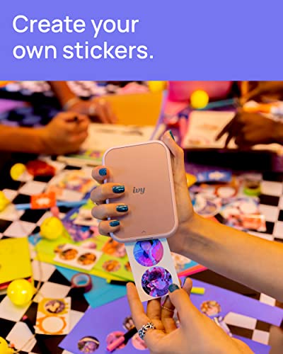 Canon ZINK™ Sticky Back Photo Paper Pack (100 Sheets), Compatible to IVY Mini Photo Printer, IVY CLIQ +2 Instant Camera Printer and IVY CLIQ 2 Instant Camera Printer