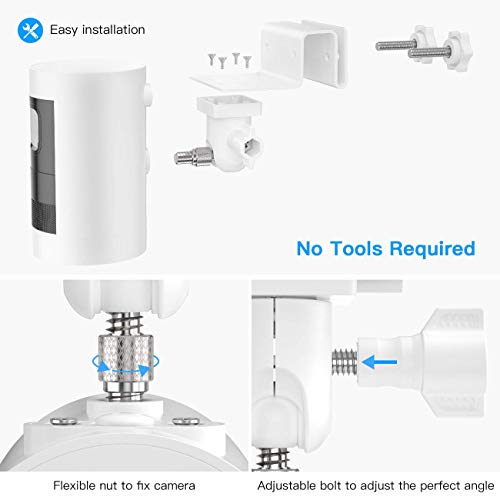 HOLACA Gutter Mount for Ring Stick Up Cam Plug-in HD Security Camera and Ring Stick Up Cam Battery HD Security Camera-Weatherproof-Give a Perfect Angle for Your Ring Stick Up Cam(3rd)