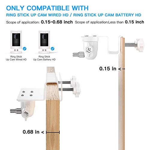 HOLACA Gutter Mount for Ring Stick Up Cam Plug-in HD Security Camera and Ring Stick Up Cam Battery HD Security Camera-Weatherproof-Give a Perfect Angle for Your Ring Stick Up Cam(3rd)