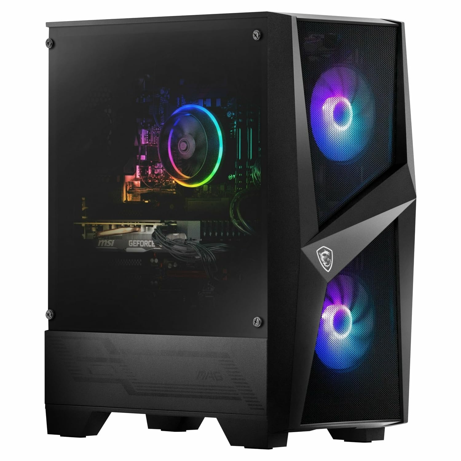 MSI Codex R Gaming Desktop, 13th Gen Intel 10-Core i5-13400F, GeForce RTX 4060 8GB, 16GB DDR5, 1TB PCIe SSD + 1TB HDD, WiFi 6E, Bluetooth, RJ45, USB-C, HDMI/DP, Keyboard & Mouse, PDG HDMI, Win 11 Pro