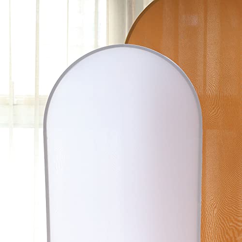 Efavormart 5ft White Spandex Fit Round Top Backdrop Frame Stand Cover, 2-Sided Wedding Arch Cover